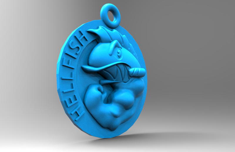 STL file The Simpson Flying Hell Fish 🐠 ・3D print design to download・Cults